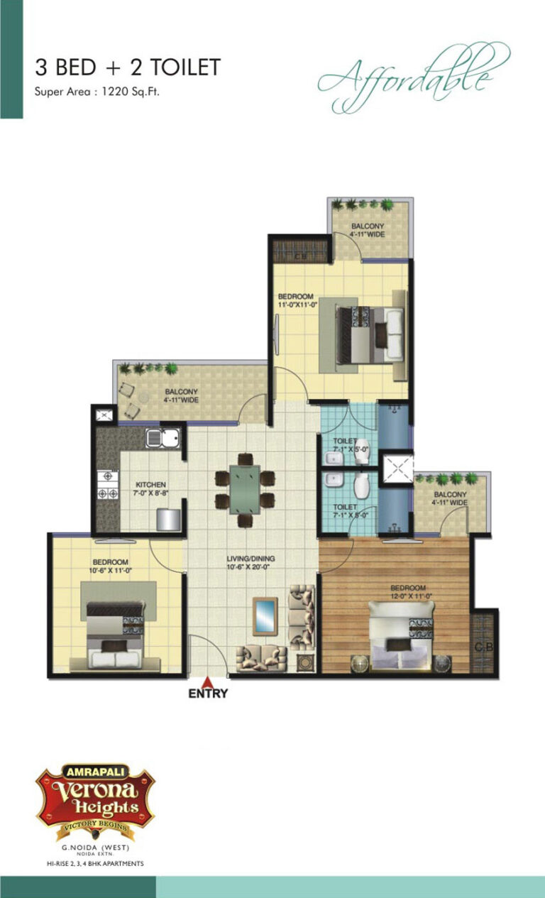 Amrapali Verona Heights Flat For Sale in Noida Extension
